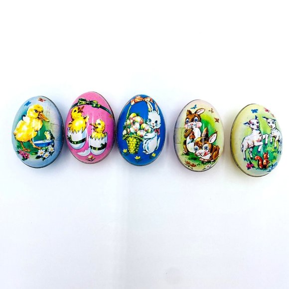 Murry Allen | Accents | 5 Vintage Metal Murry Allen Lithograph Candy ...